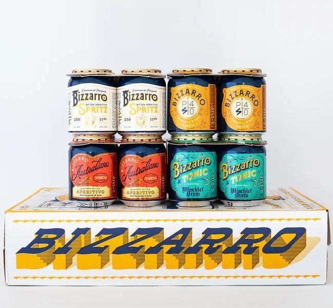 4 pack Bizzarro Aperitivo cans 250mL | Organic Wine Store